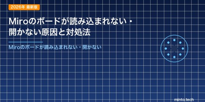 【2026年最新】Miroのボードが読み込まれない・開かない原因と対処法【完全ガイド】 – minto.tech