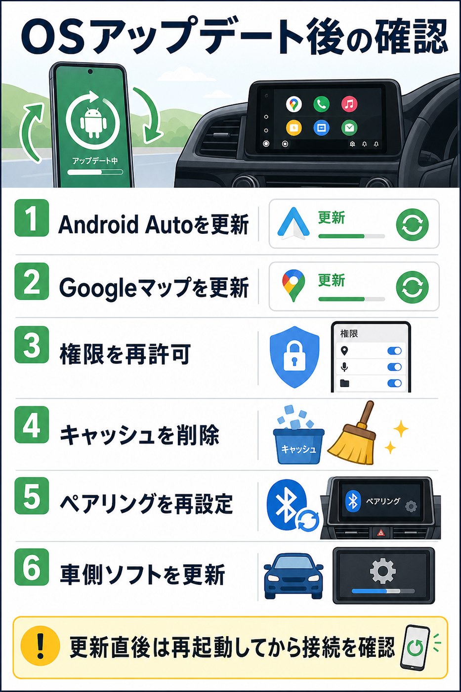【2026年最新版】Android Autoが接続できない・認識しない原因と対処法 – minto.tech