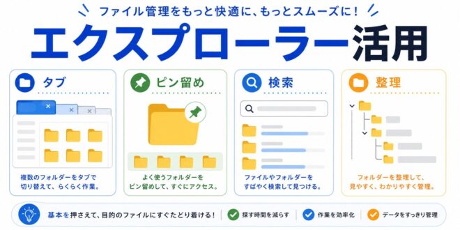【2026年最新版】Windowsエクスプローラーのタブ・クイックアクセス・検索を使いこなす完全ガイド – minto.tech